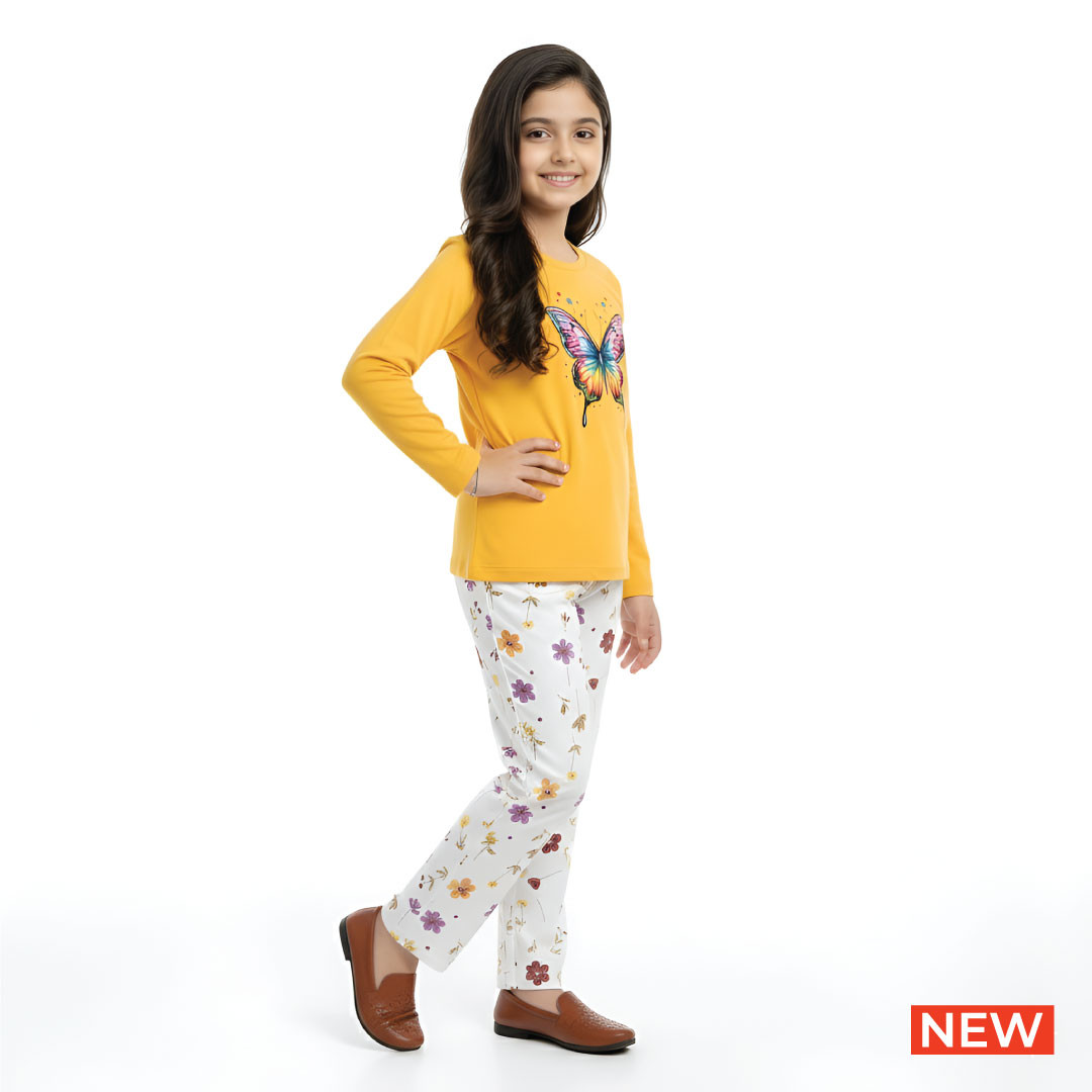 🎀 Girls Fashionable Premium Quality Full Slive T-shirt 3 Set 🥰 || 1238